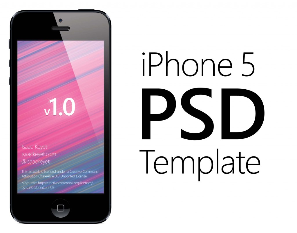 IPhone 5 PSD Template Isaac Keyet